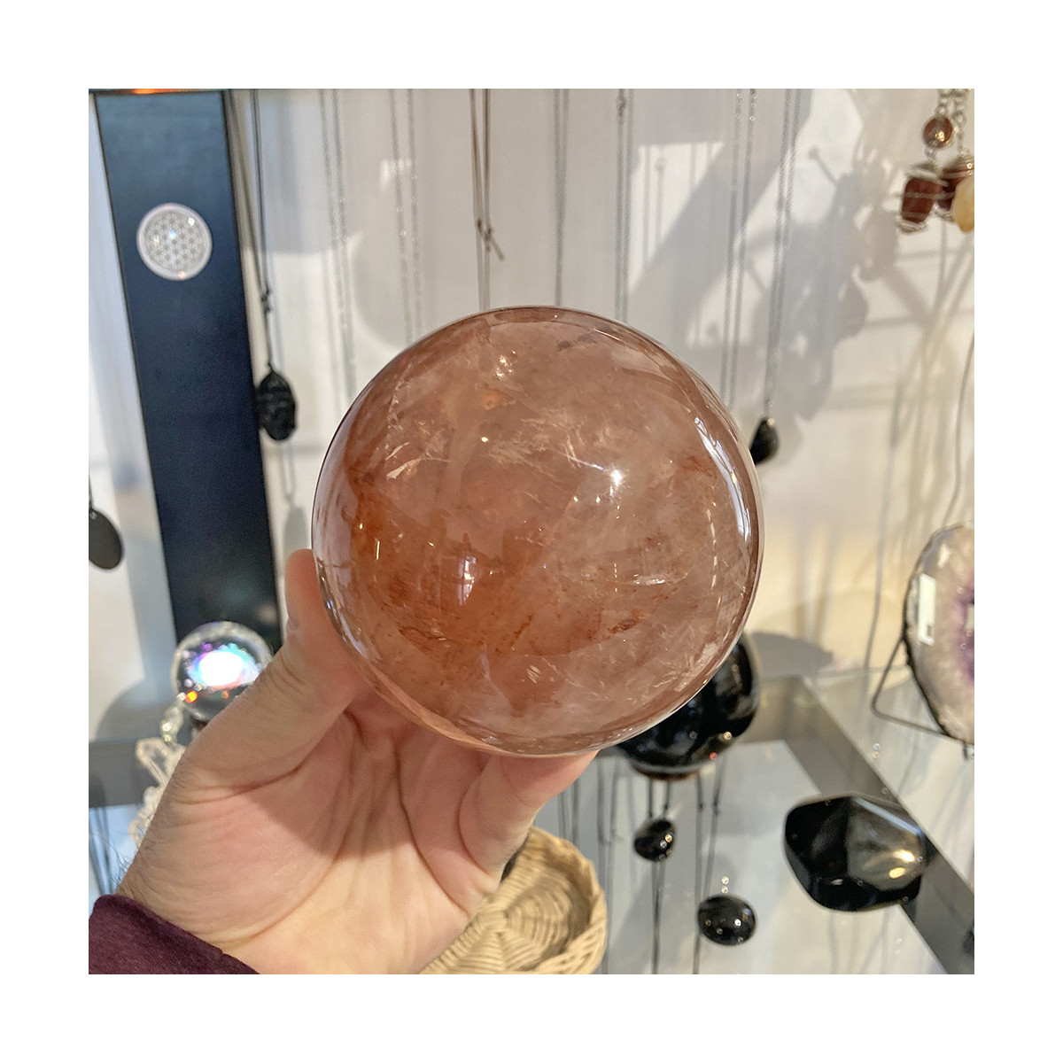 Sphère en Quartz Hématoïde