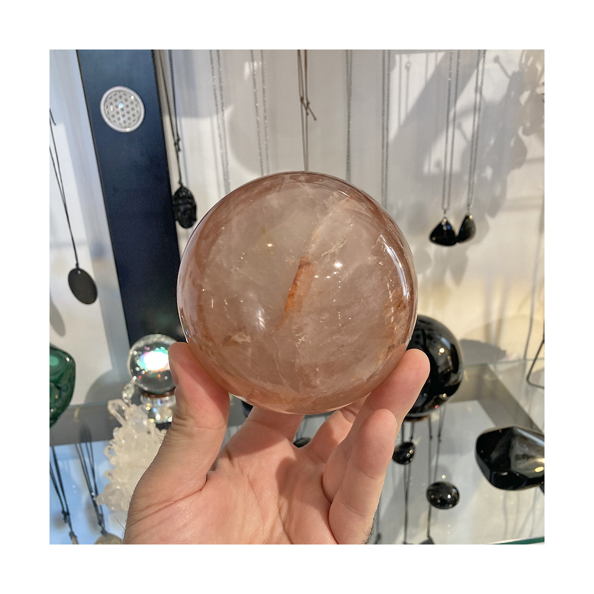 Sphère en Quartz Hématoïde