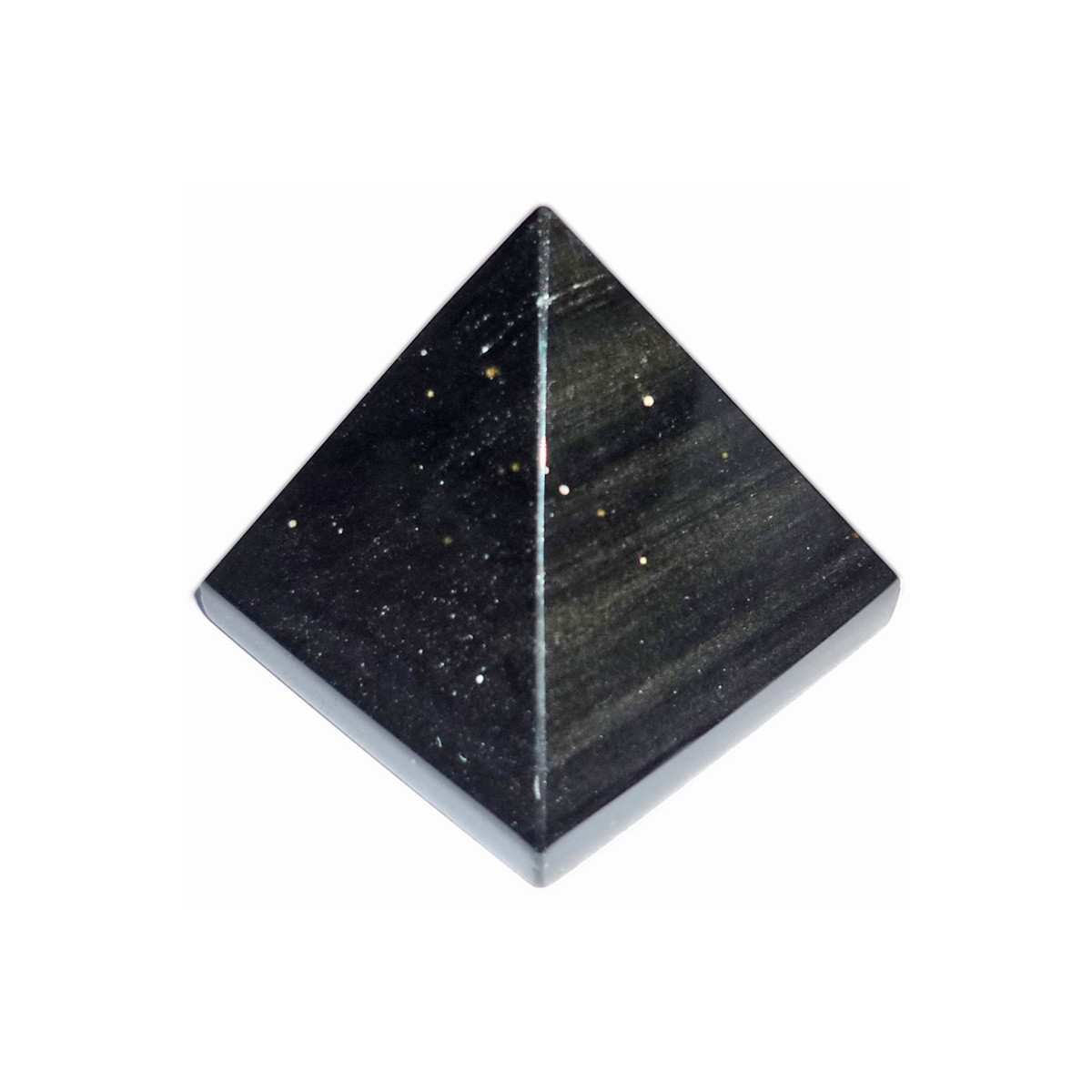 Pyramide en Obsidienne Dorée - Vibrations Cristallines