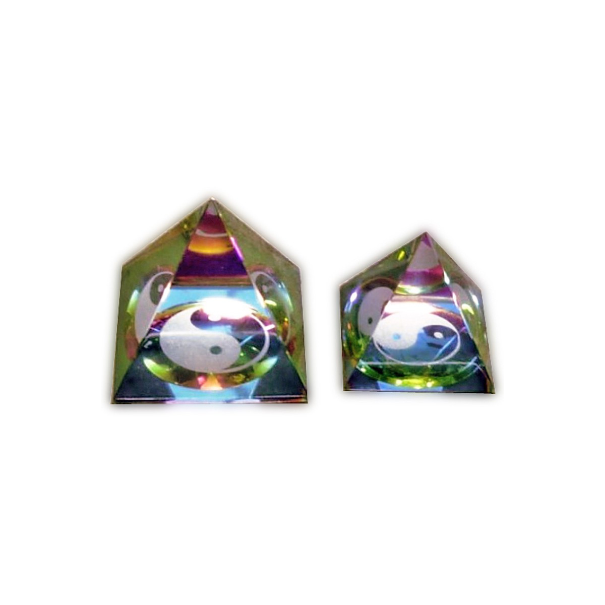 Pyramide de Cristal Yin & Yang - Vibrations Cristallines