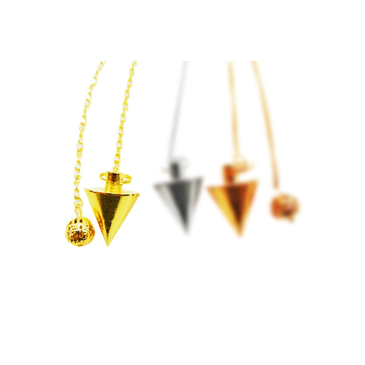 Pendule Cône en Laiton - Vibrations Cristallines